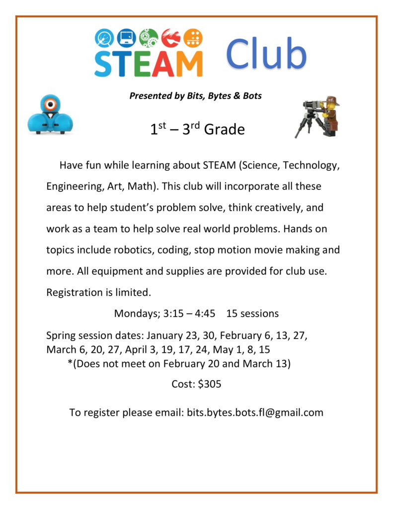 1st – 3rd Grade After School Steam Club at Lakewood Ranch Preparatory ...